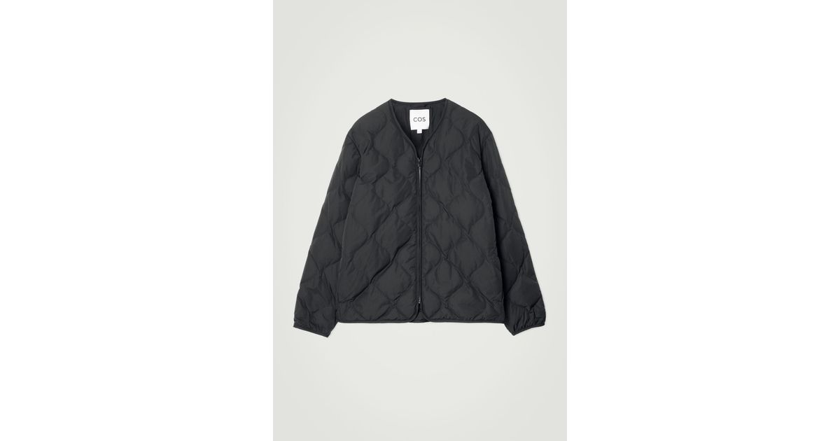 COS Quilted Down Jacket in Blue for Men | Lyst
