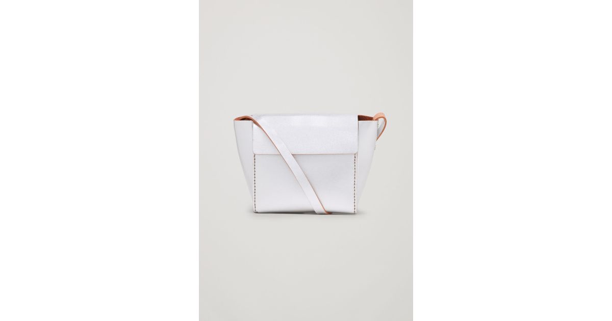 COS Small Constructed Bag in Metallic | Lyst