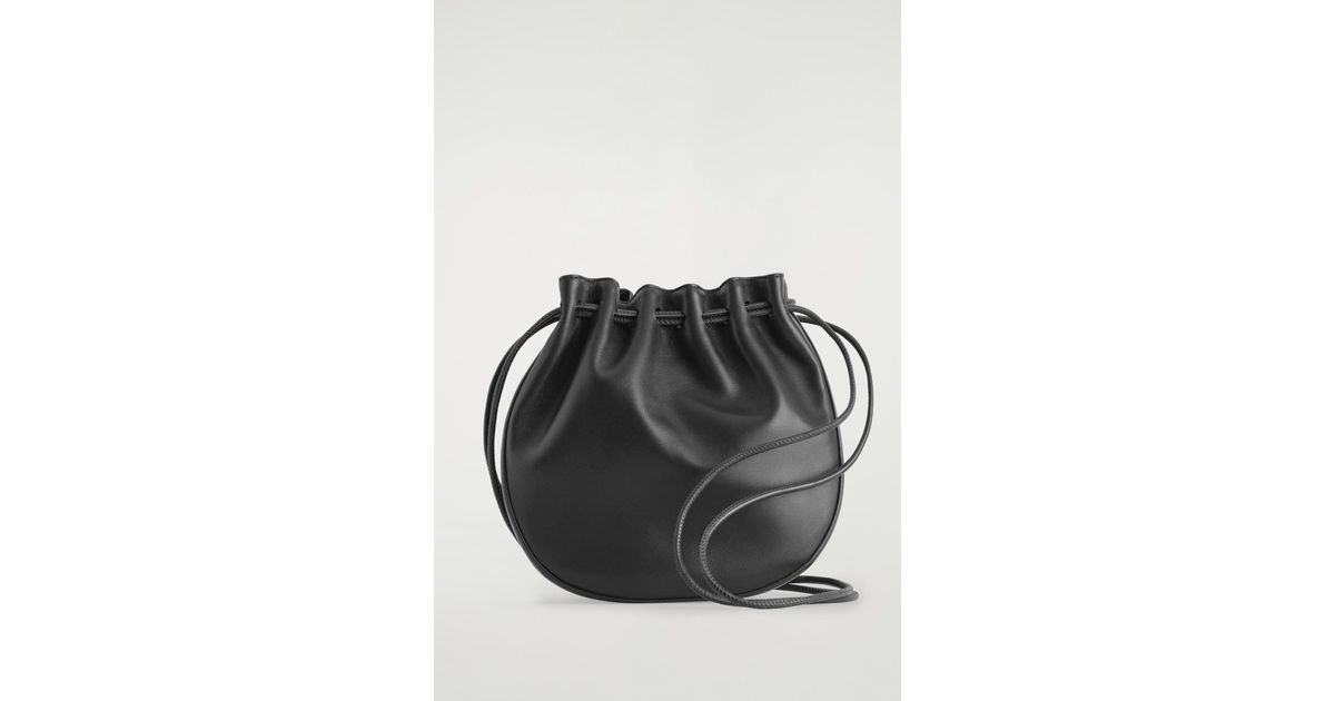 COS Gathered Pouch Bag in Black | Lyst