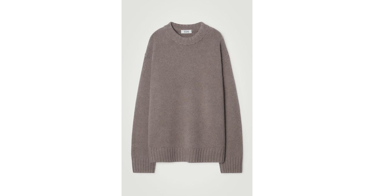 COS Chunky Pure Cashmere Sweater in Natural for Men | Lyst