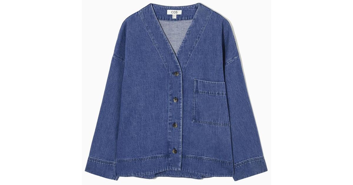 COS Denim Overshirt in Blue | Lyst UK