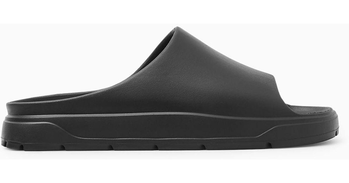 COS Chunky Slides in Black for Men | Lyst