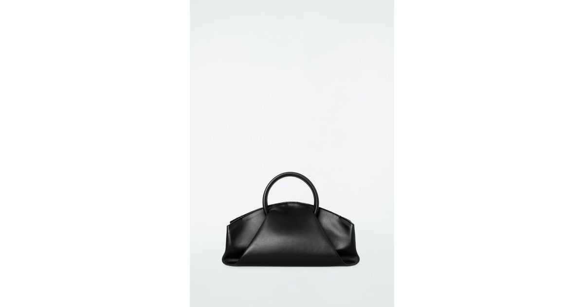 COS Fold Shoulder Bag - Leather in Black | Lyst