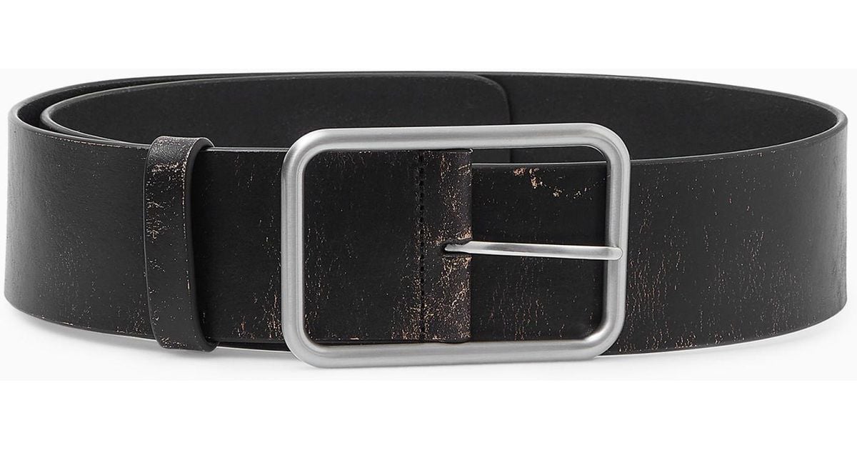 COS Wide Leather Hip Belt in Black | Lyst UK