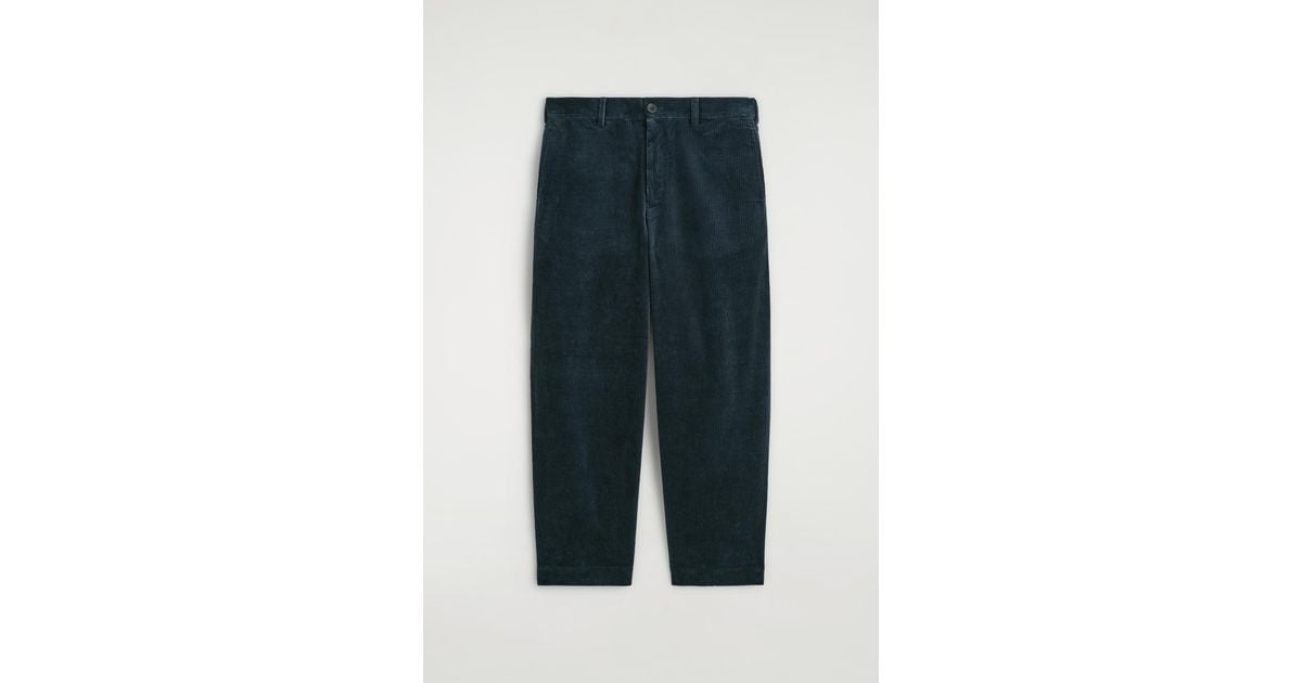 COS Corduroy Relaxed-Fit Tapered Trousers in Green for Men | Lyst UK