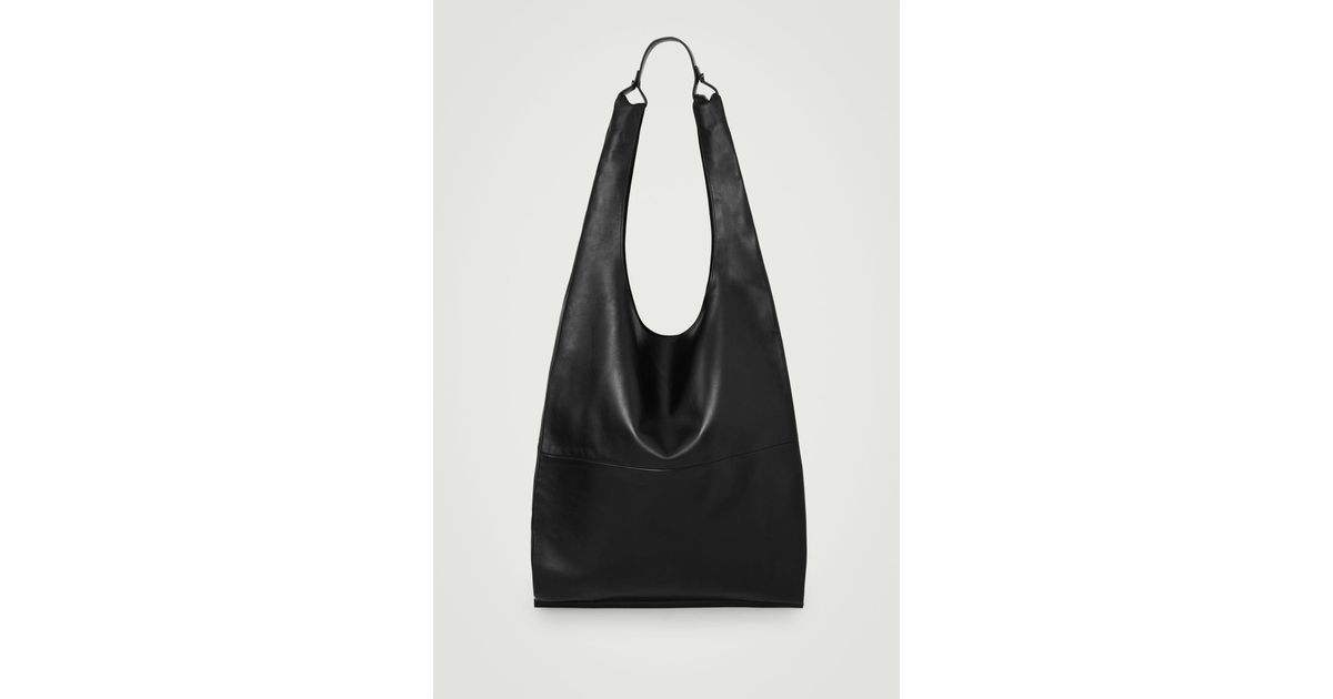 COS Slouchy Tote - Leather in Black for Men | Lyst