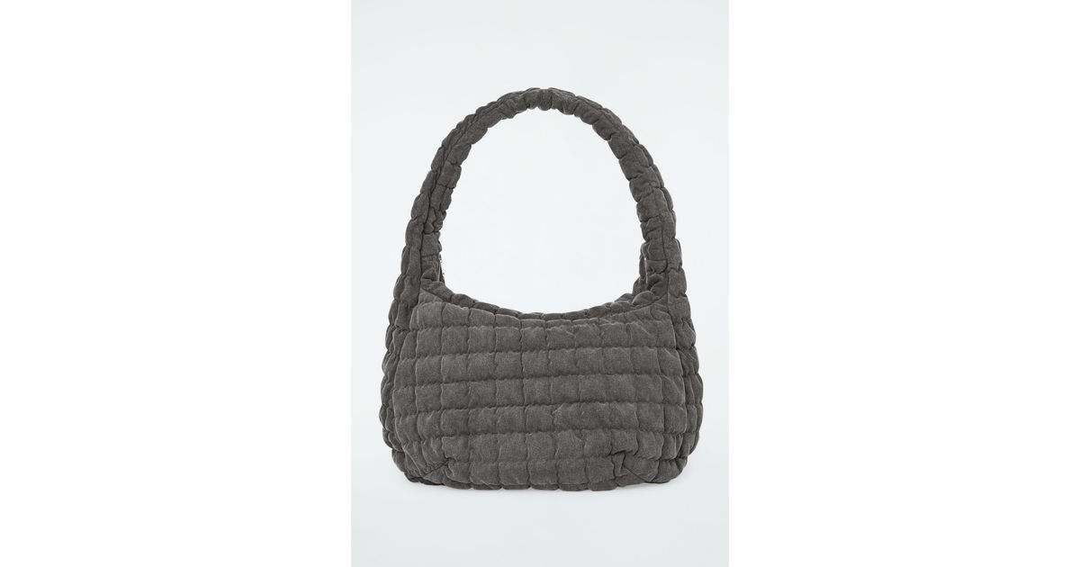 COS Oversized Quilted Crossbody in Gray | Lyst