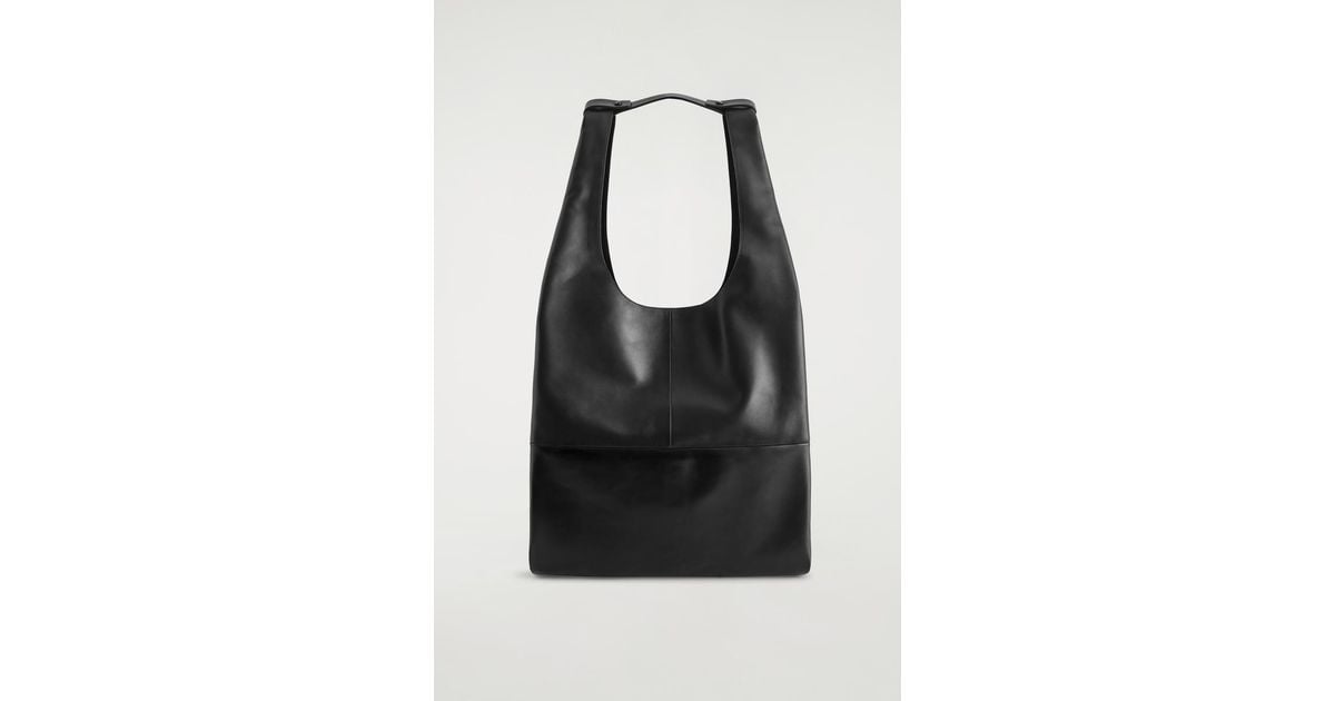 COS Slouchy Tote Bag - Leather in Black for Men | Lyst