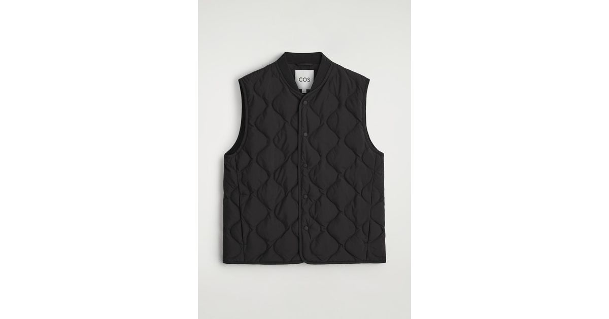 COS Quilted Down Gilet in Black for Men | Lyst UK