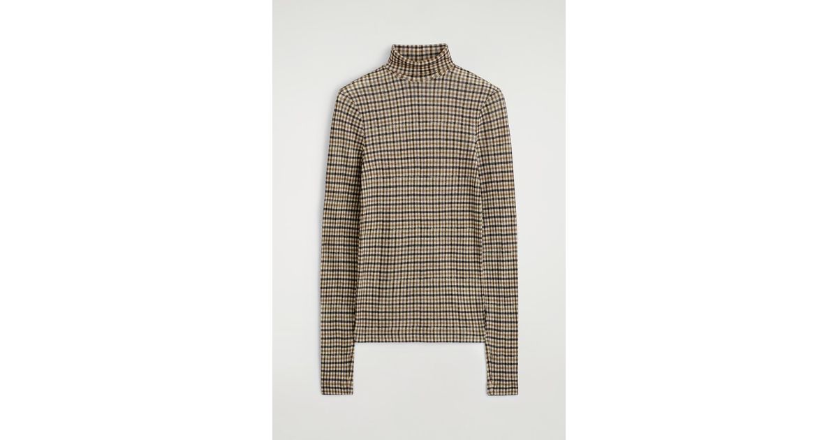 COS Merino Wool Turtleneck Top in Natural | Lyst UK