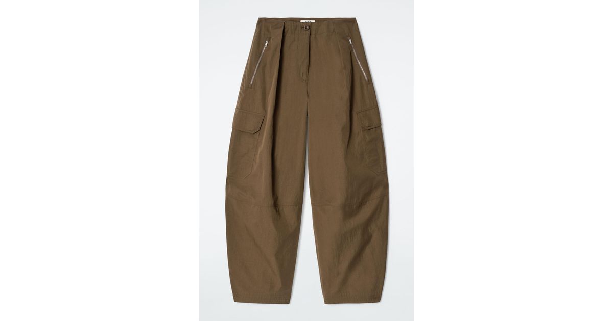 COS Utility Barrel-leg Trousers in Green | Lyst