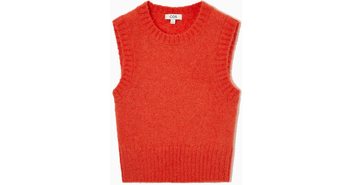 COS Mohair Vest in Red | Lyst UK