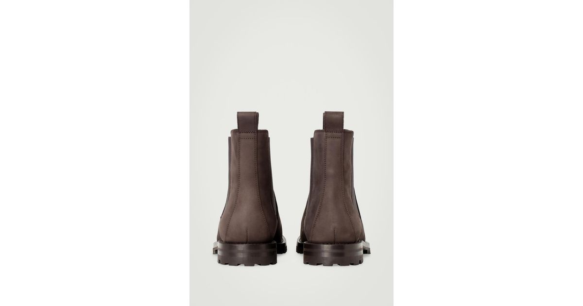COS Nubuck Leather Chelsea Boots in Brown for Men | Lyst