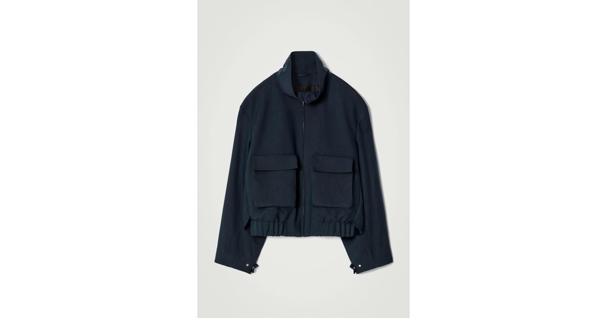 COS Utility Bomber Jacket in Blue for Men | Lyst