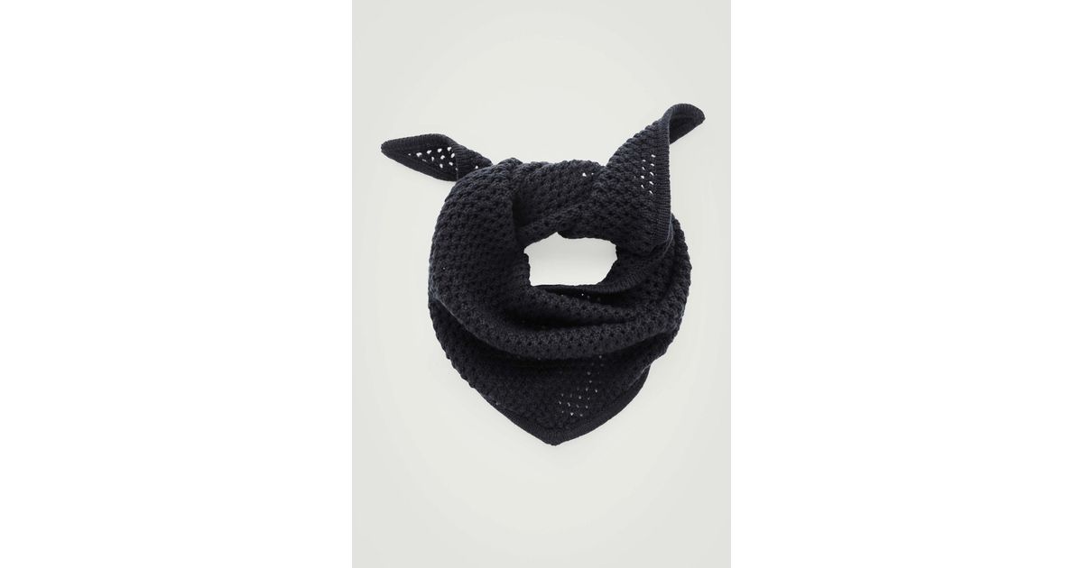 COS Crochet Wool Neckerchief in Black for Men | Lyst UK