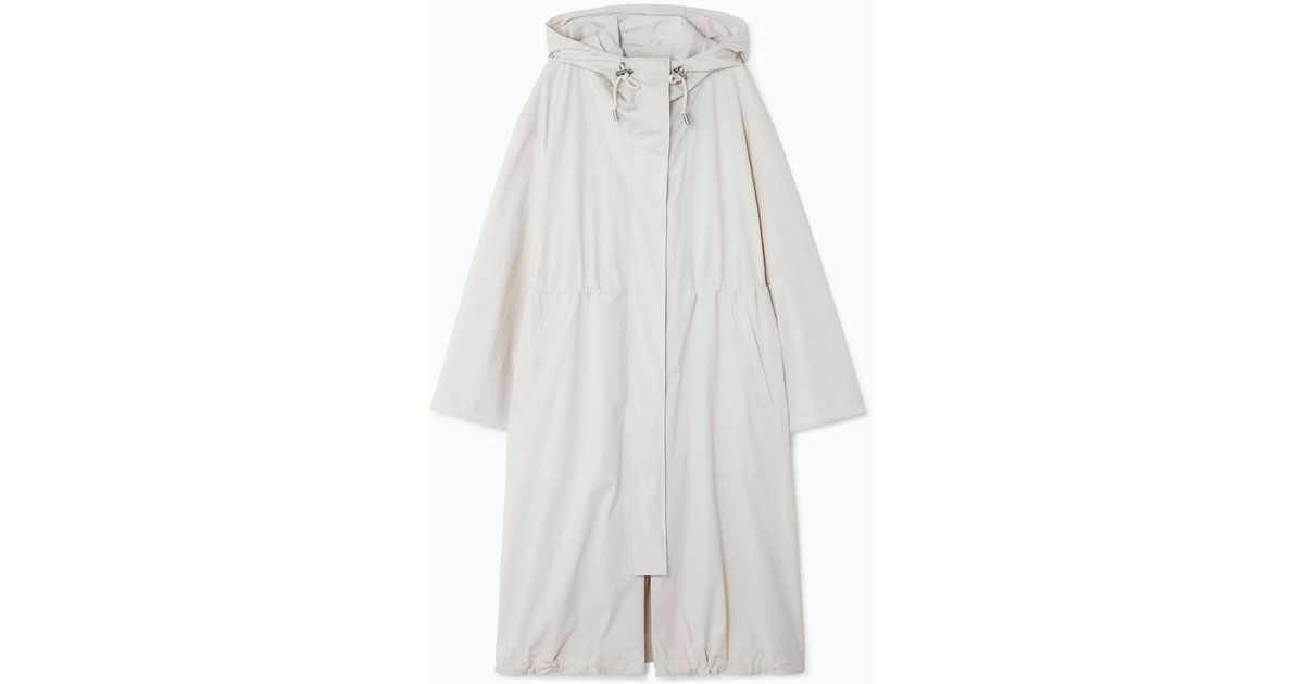 COS Oversized Layered Parka in White | Lyst