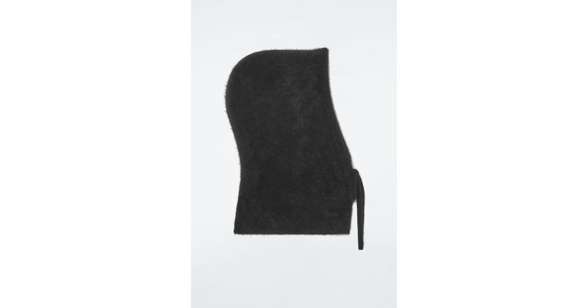 COS Textured Pure Cashmere Balaclava in Black | Lyst