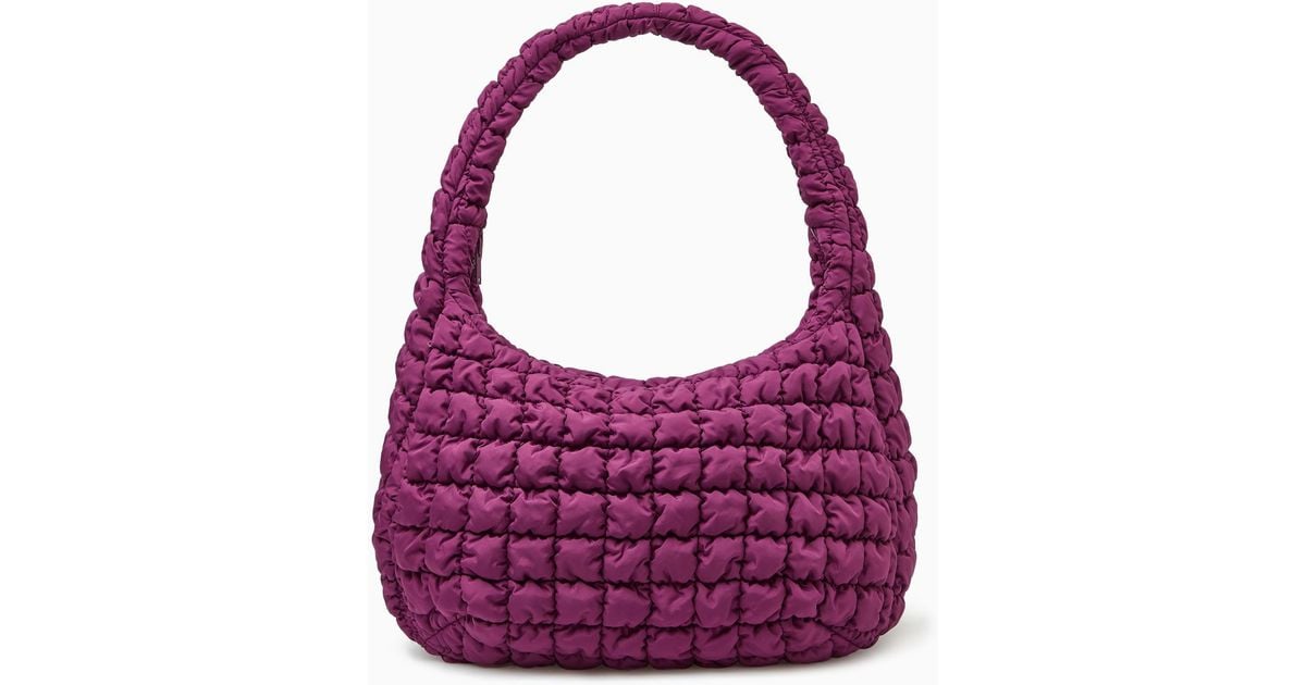 COS Oversized Quilted Crossbody in Purple | Lyst