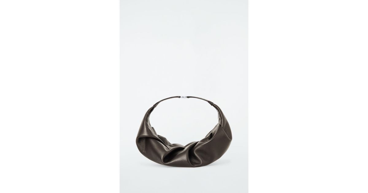 COS The Draped Crossbody Bag - Leather in Black | Lyst UK