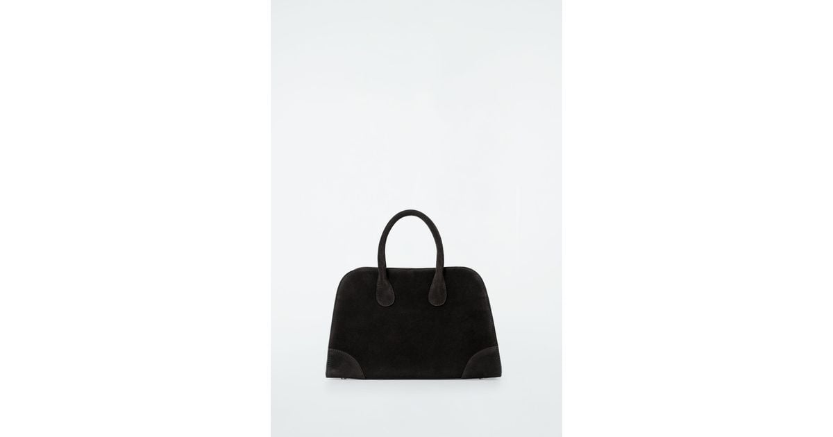 COS Mini Studio Bowling Bag - Suede in Black | Lyst