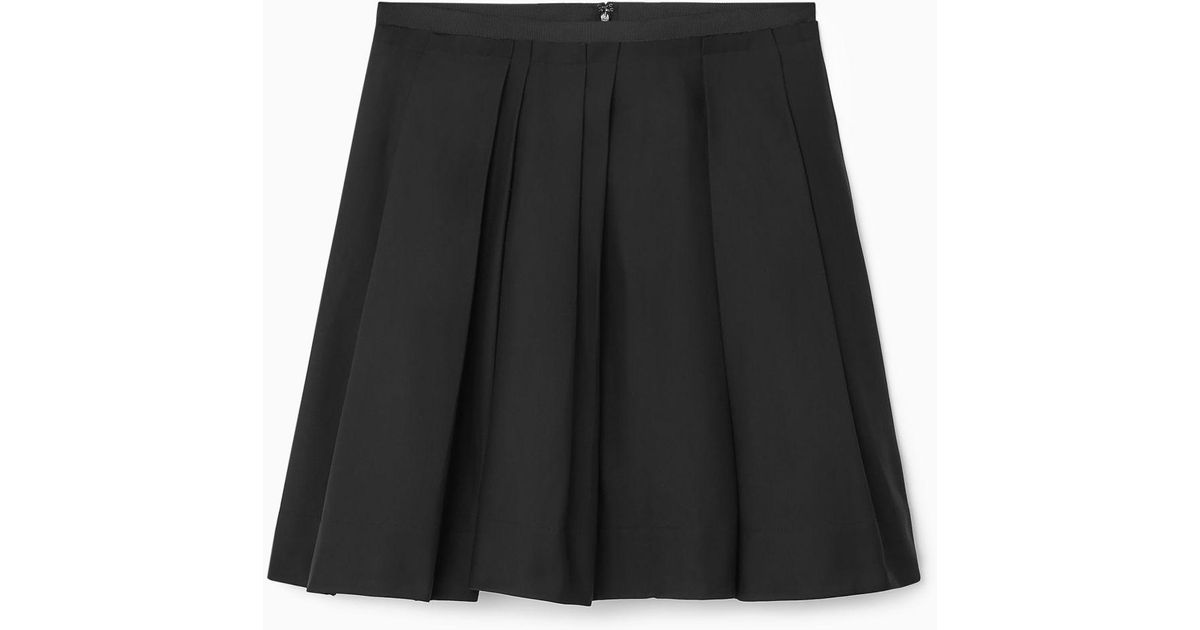 Cos Deconstructed Pleated Mini Skirt In Black Lyst