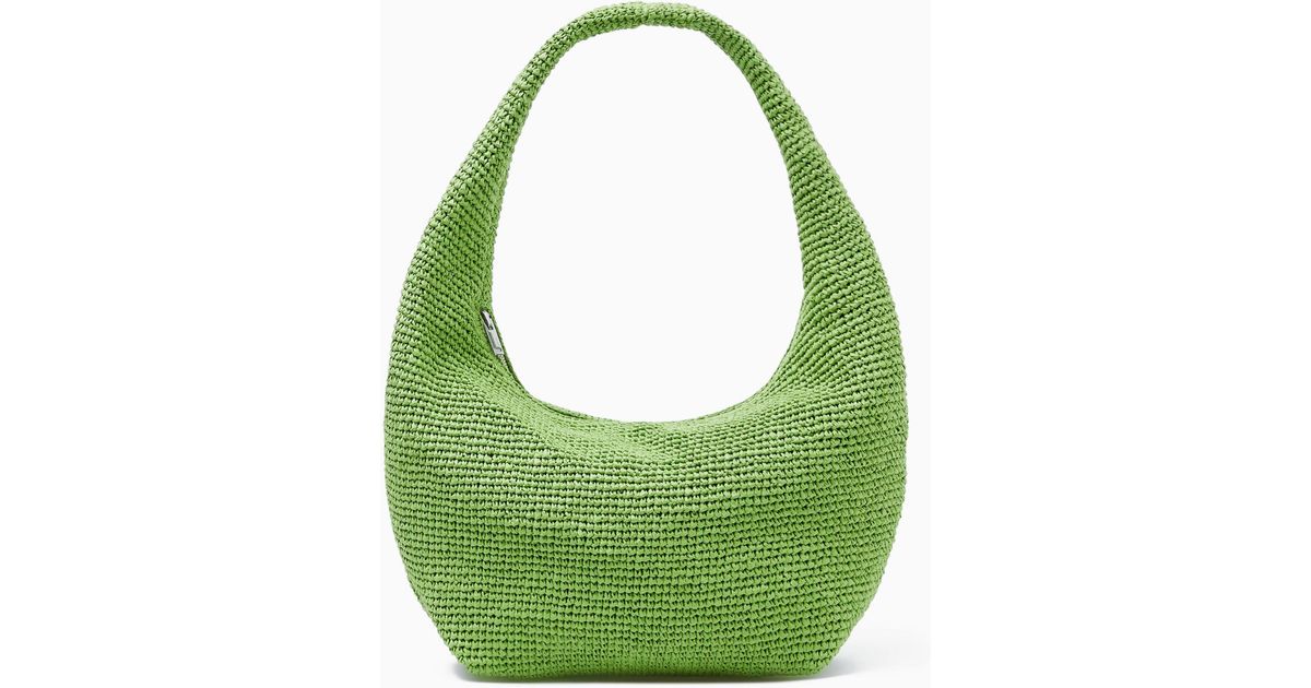COS Mini Sling Bag - Raffia in Green | Lyst UK