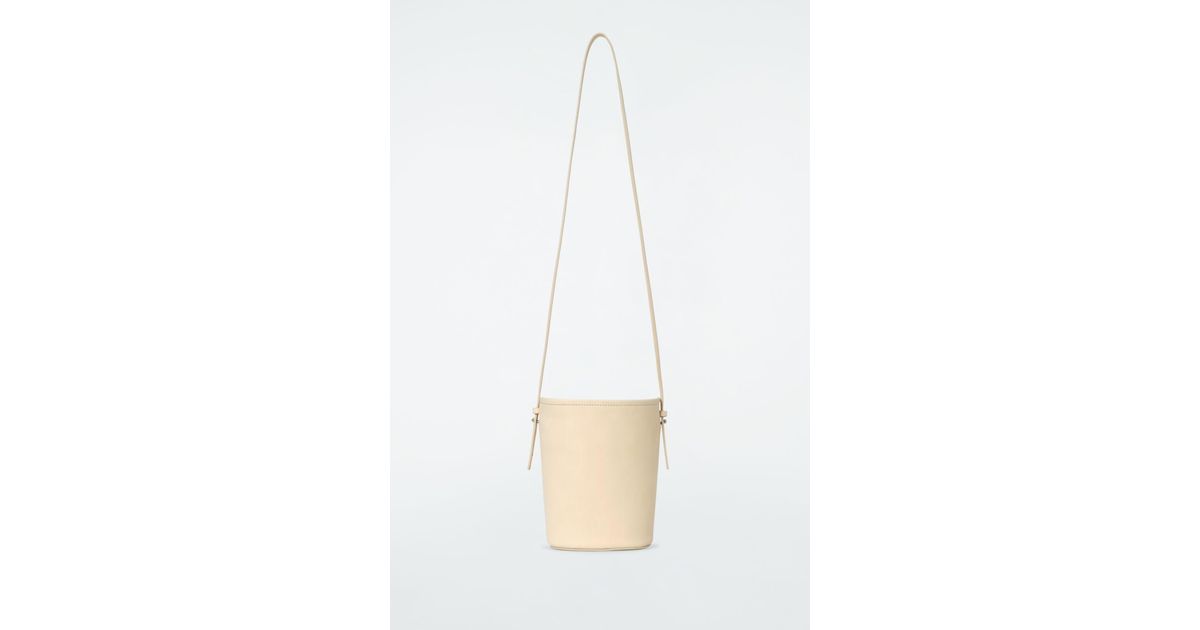 COS Mini Bucket Bag - Nubuck in White | Lyst