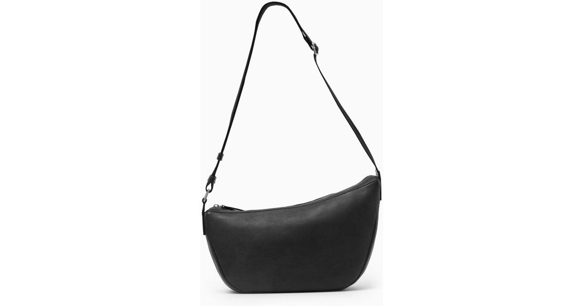 COS Crescent Crossbody Bag - Leather in Black for Men | Lyst