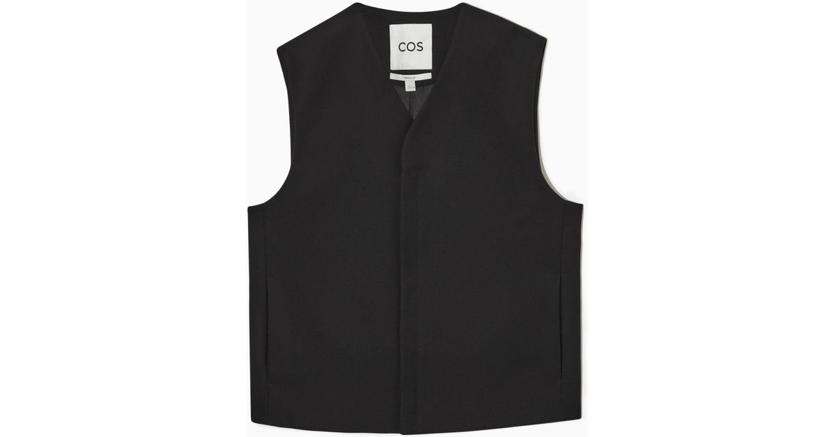 COS Relaxed-fit Twill Liner Gilet in Black for Men | Lyst UK