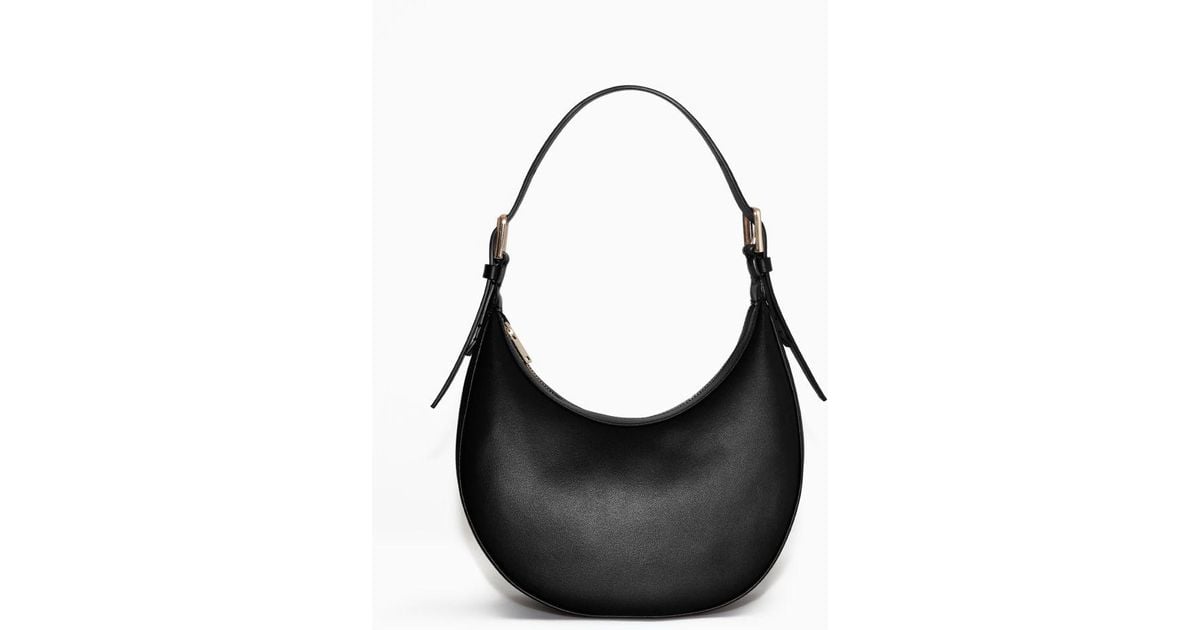 COS Mini Crescent Bag - Leather in Black | Lyst