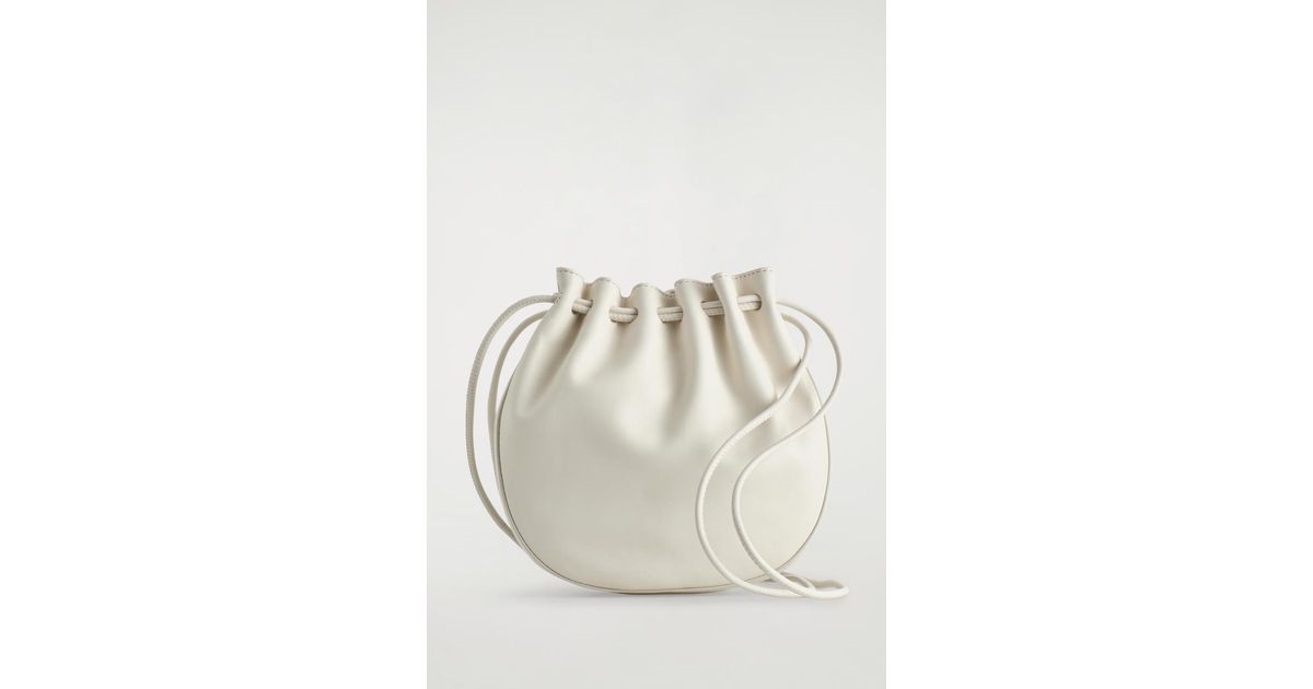 COS Gathered Pouch Bag in White | Lyst
