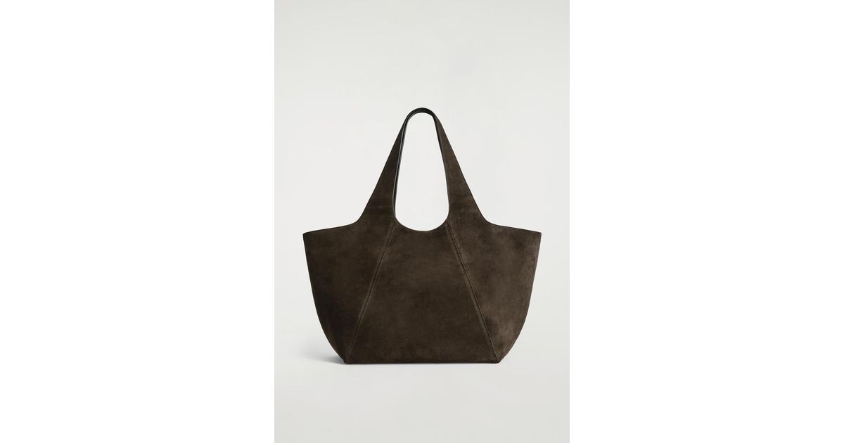 COS Sculpted Tote Bag in Brown | Lyst UK