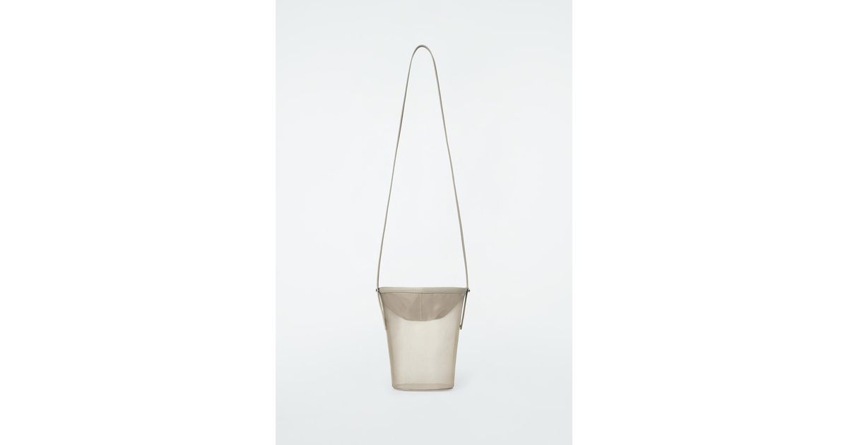 COS Mini Bucket Bag - Mesh in White | Lyst UK