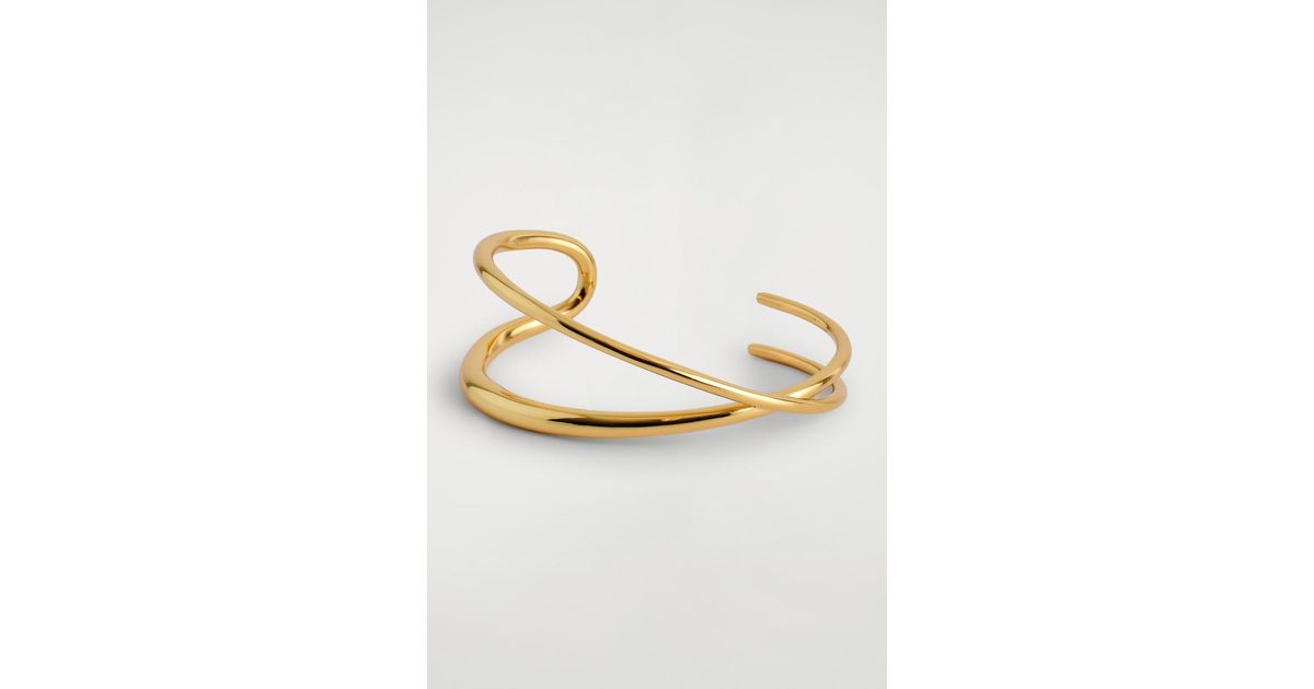 COS Slim Double-Wrap Cuff in Metallic | Lyst UK