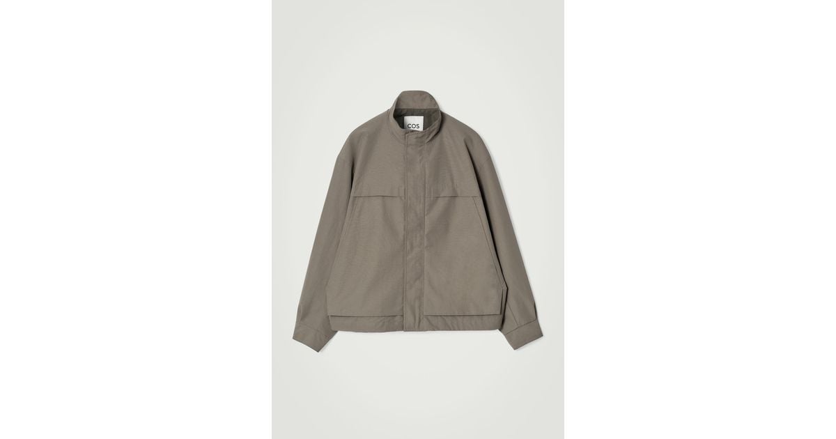 COS Twill Utility Bomber Jacket in Natural for Men | Lyst