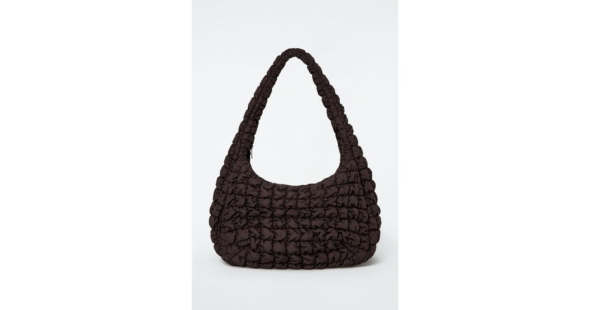 COS Oversized Quilted Crossbody in Black | Lyst
