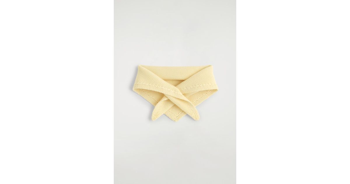 COS Merino Wool Triangle Scarf in Natural | Lyst UK
