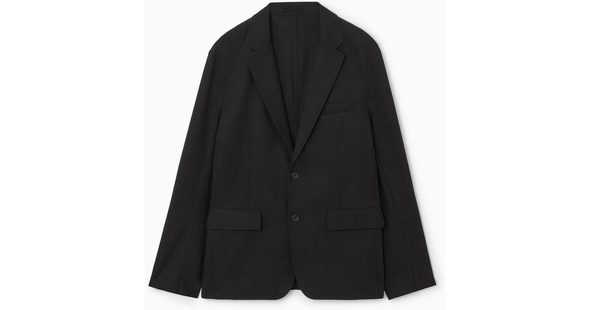 COS Regular Unstructured Blazer in Black for Men | Lyst