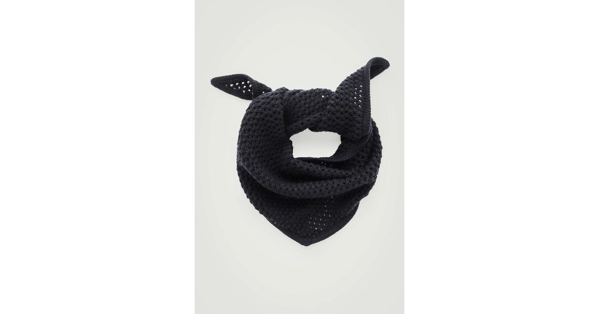 COS Crochet Wool Neckerchief in Black for Men | Lyst UK