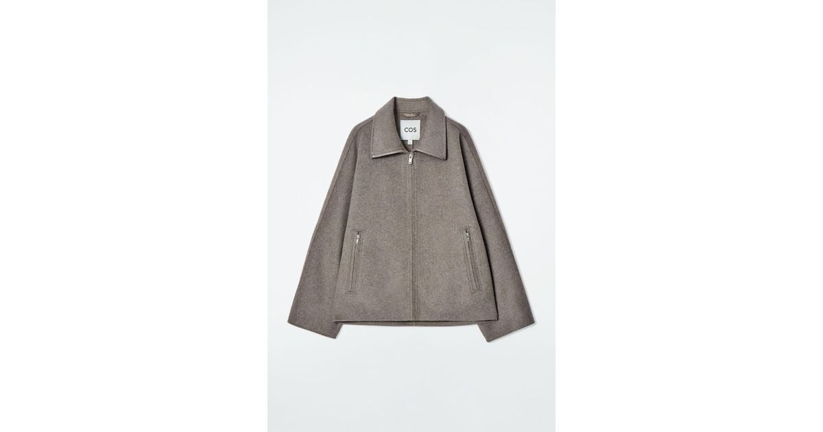 COS Oversized Double-faced Wool Jacket in Brown | Lyst