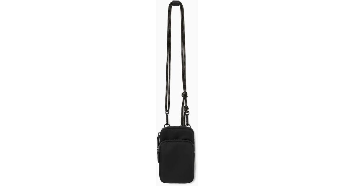 Cos Nylon Phone Pouch In Black For Men Lyst