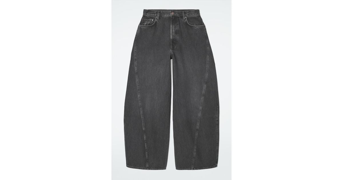 COS Twist Barrel-leg Jeans in Gray | Lyst