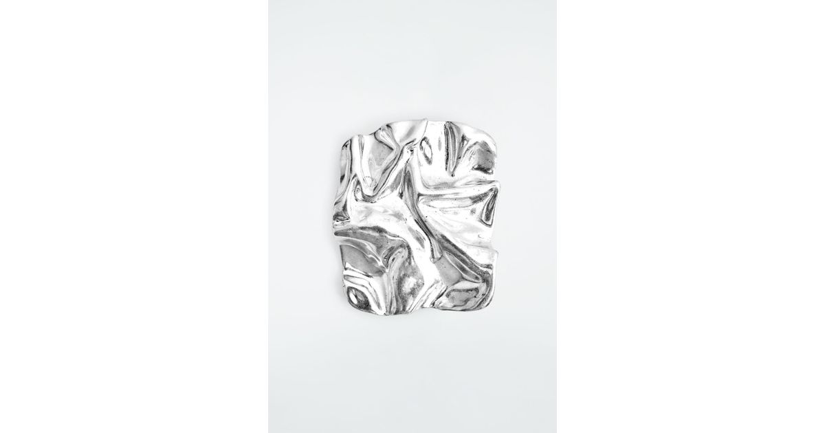 COS Scrunched Brooch in White | Lyst