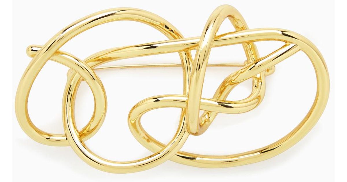 COS Sculpted Brooch in Metallic | Lyst