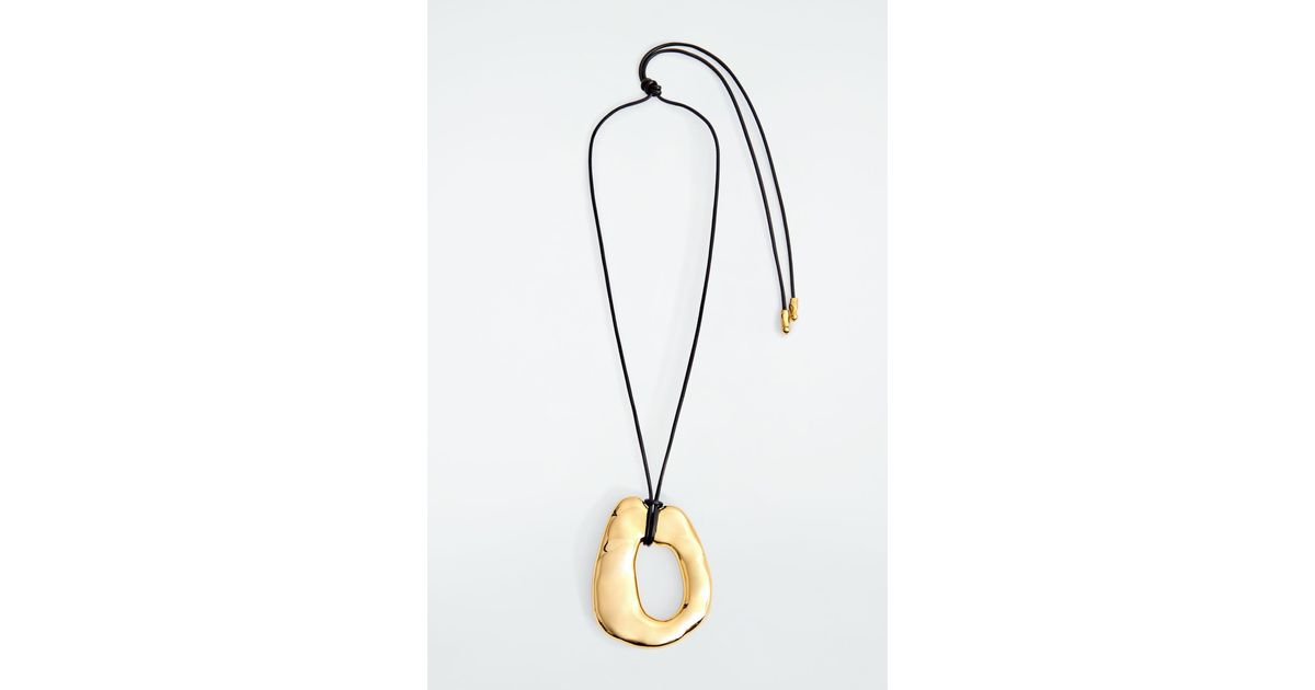 COS Molten Pendant Necklace in Metallic | Lyst