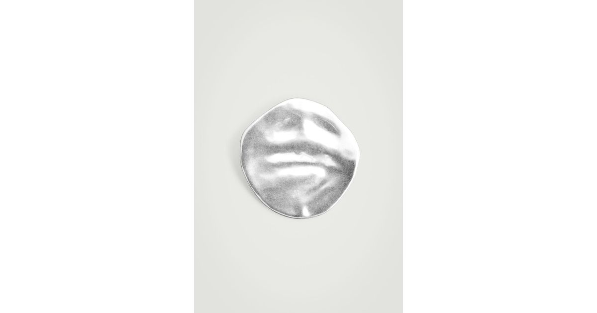 COS Hammered Brooch in Metallic for Men | Lyst