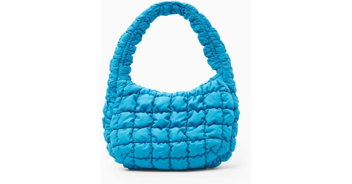 COS Quilted Mini Bag in Blue | Lyst