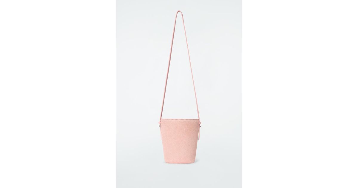 COS Mini Bucket Bag - Pony Hair in White | Lyst UK