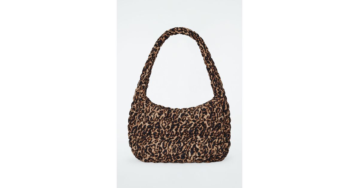 COS Oversized Quilted Crossbody in Brown | Lyst