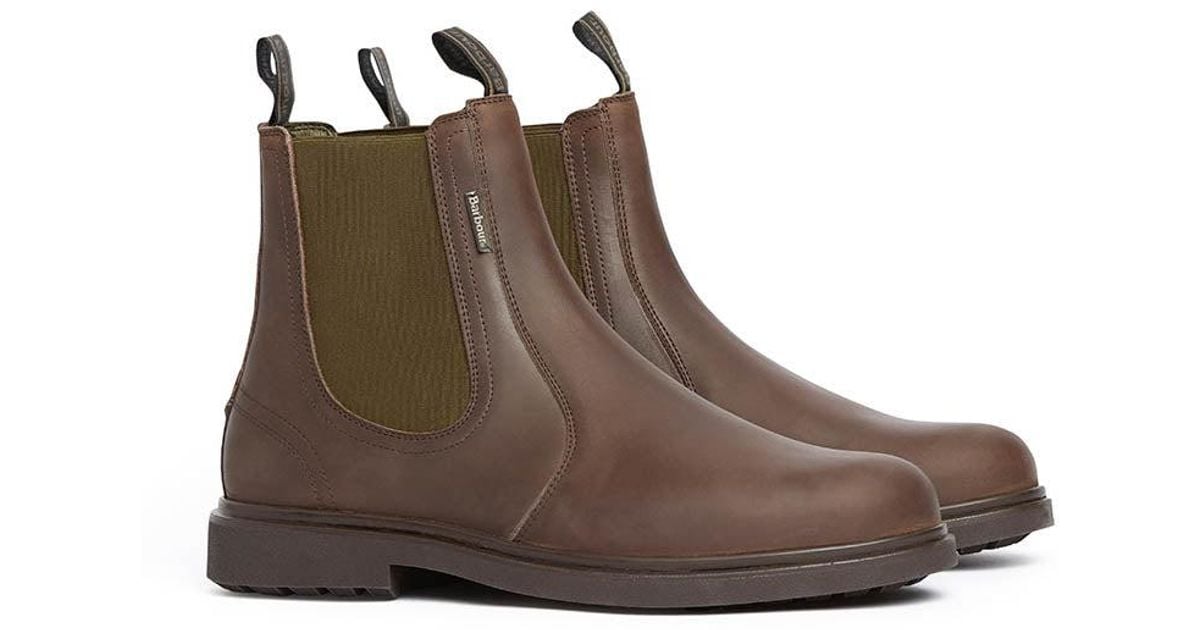 Barbour Hale Chelsea Boots in Brown for Men | Lyst UK